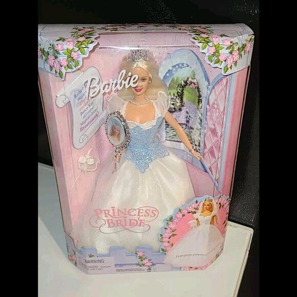 Mattel | Toys | Princess Bride Barbie Doll Mattel 2825 Blue White Gown ...